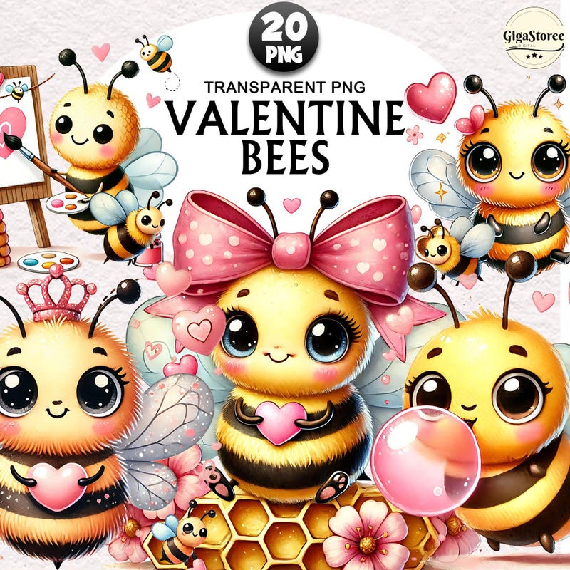 Bee Clipart - Etsy