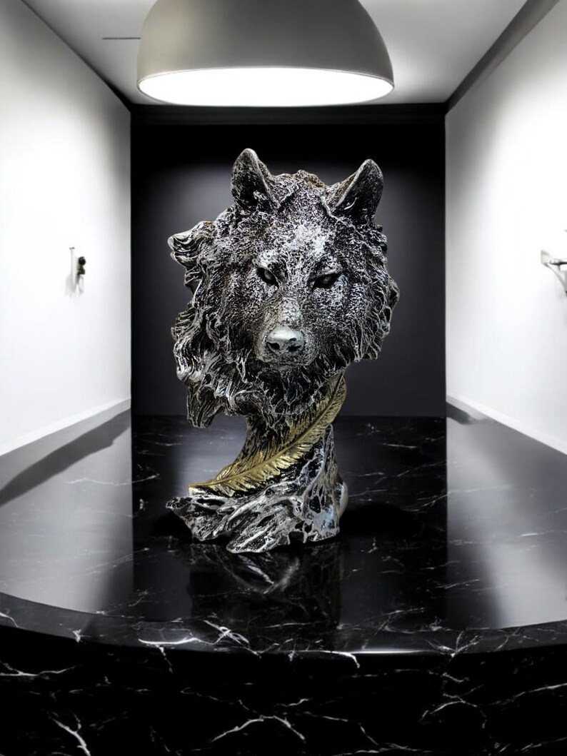 Wolf Handmade Wolf Head Sculpture Rustic Wildlife Decor - Etsy