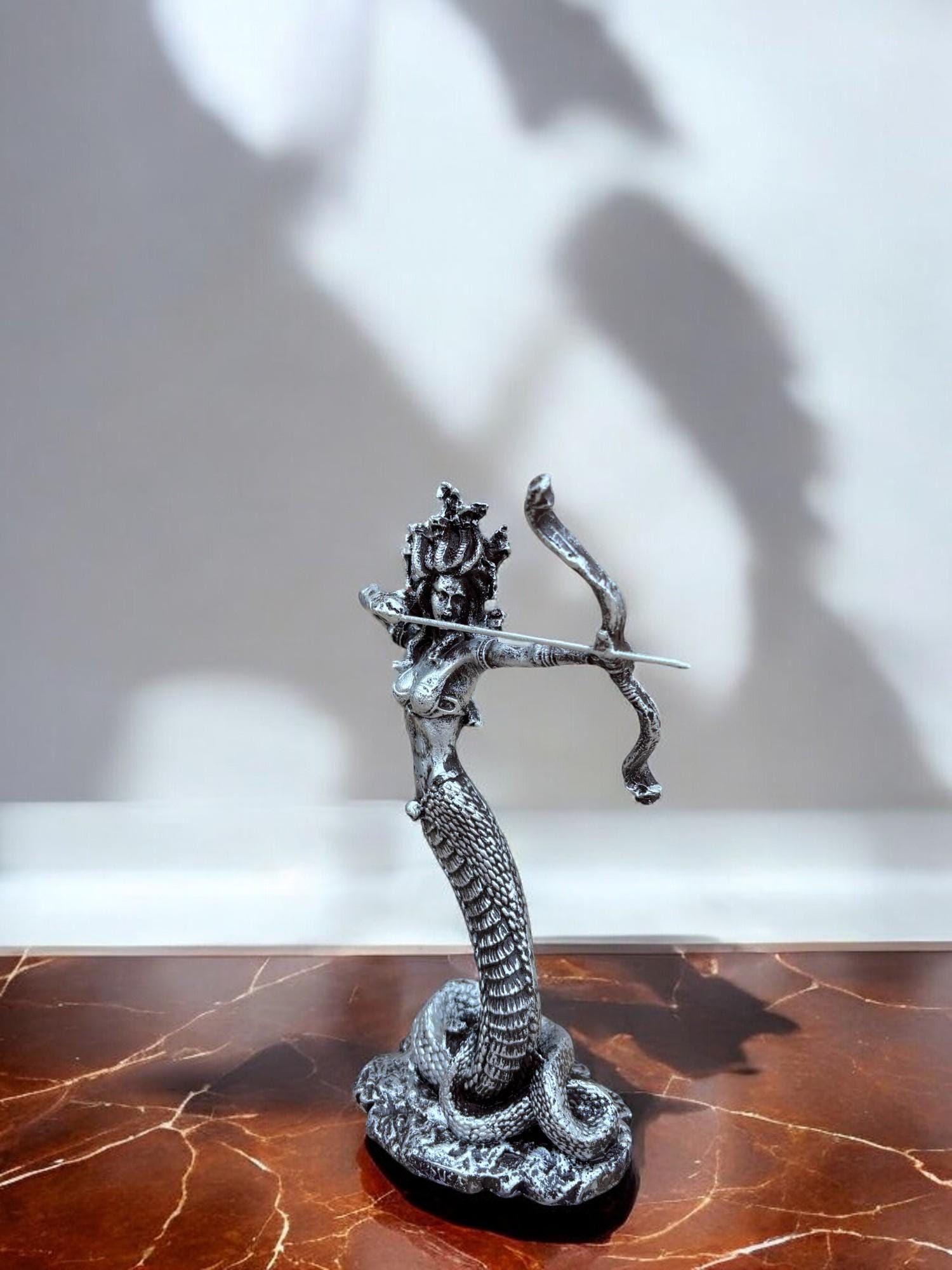 Handmade Medusa Statue – Snake-haired Gorgon Sculpture, Mythological ...