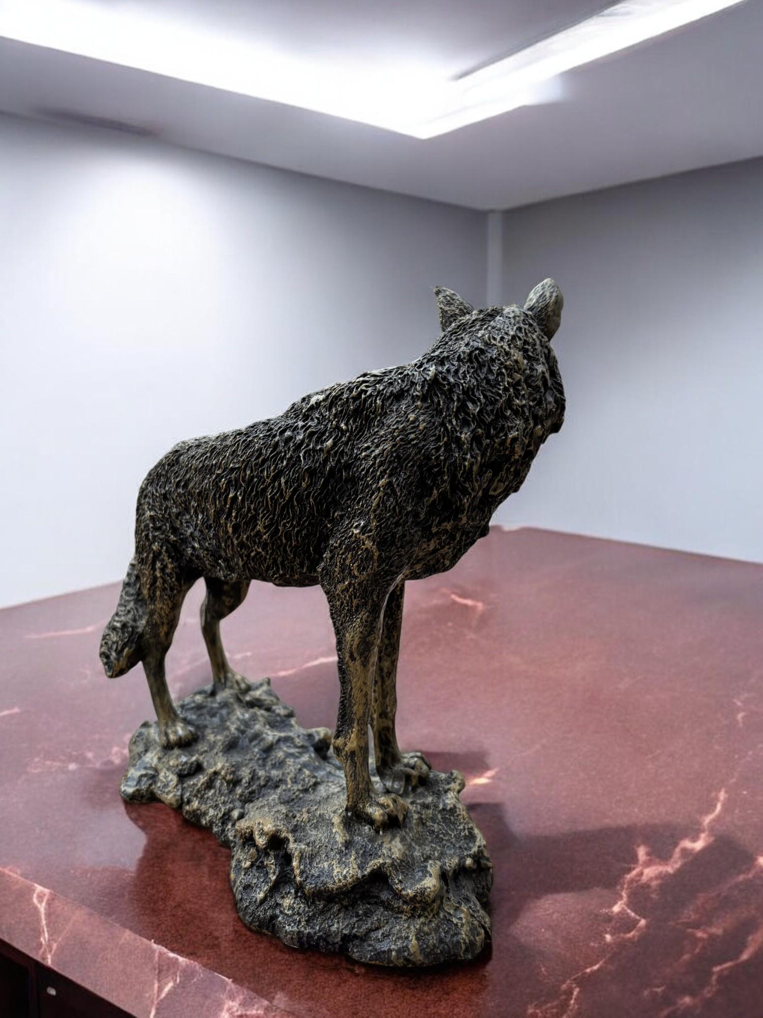 Wolf Statue - Handmade Wolf Sculpture – Nature-inspired Wildlife Decor ...
