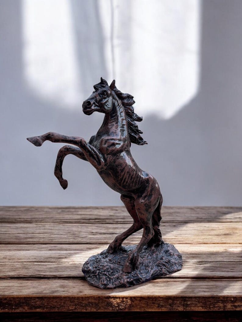 Horse Statue Rearing Horse Statue - Bronze Stallion Sculpture ...