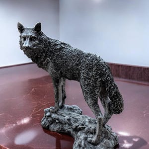 Wolf Statue - Handmade Wolf Sculpture – Nature-inspired Wildlife Decor ...