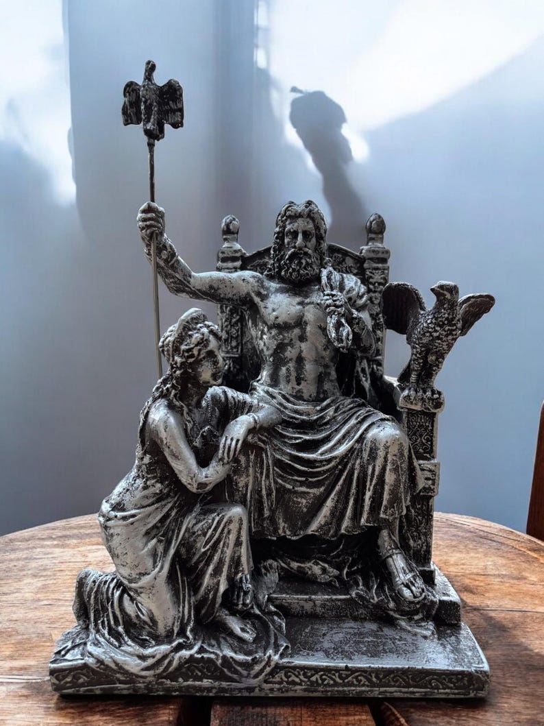 Zeus and Hera Sculpture – Handmade Greek Mythology Statue, Divine ...