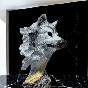 Wolf - Handmade Wolf Head Sculpture – Rustic Wildlife Decor - Etsy