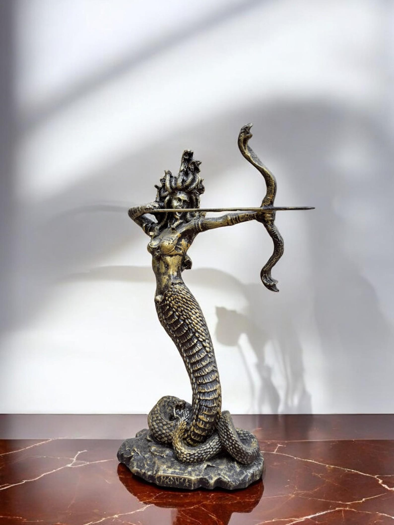 Handmade Medusa Statue – Snake-haired Gorgon Sculpture, Mythological ...
