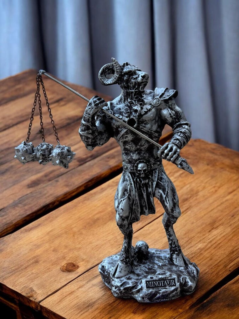 Minotaur Statue - Mythology Figure - Collectible Bull Man Sculpture - Etsy