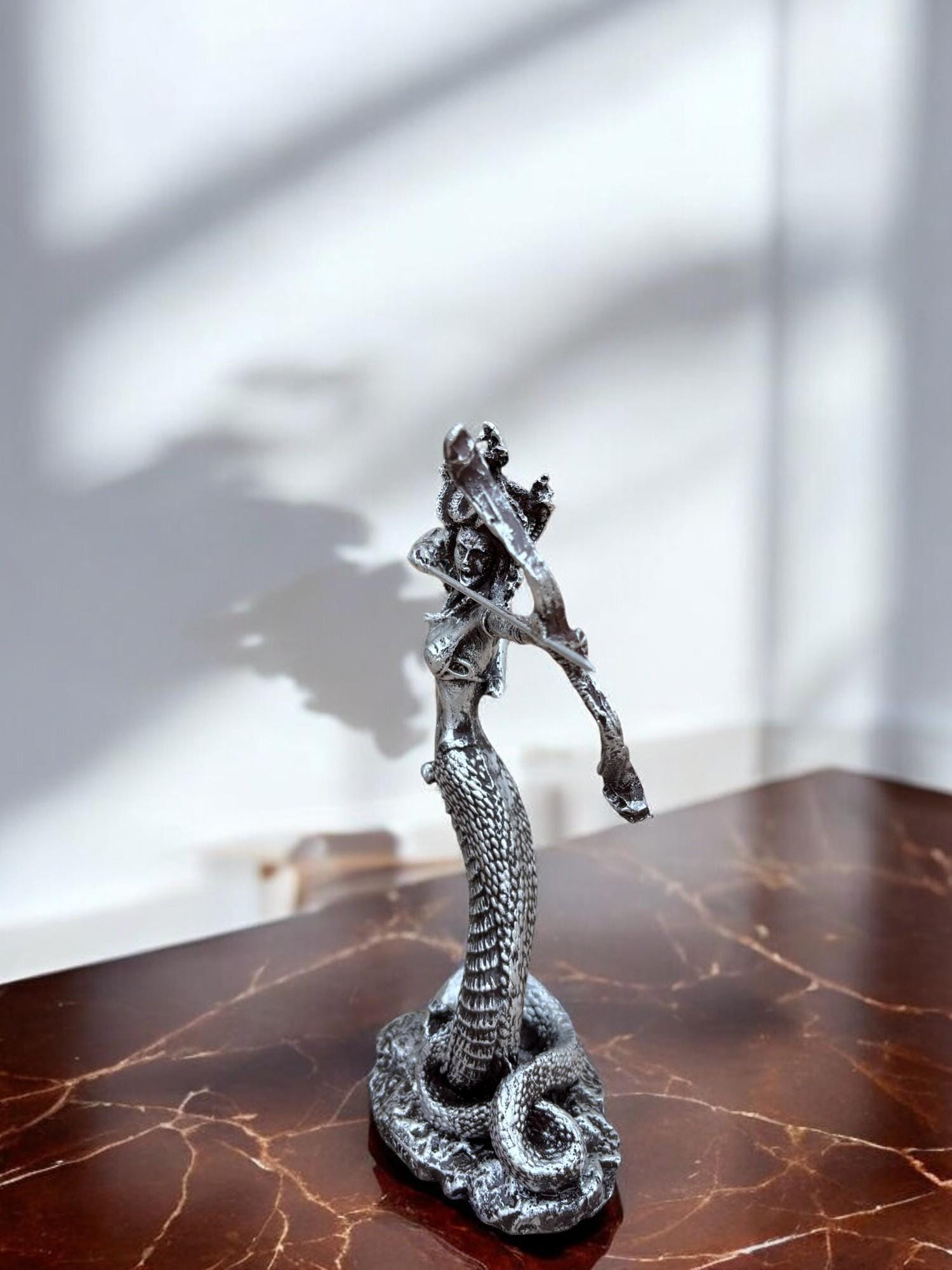 Handmade Medusa Statue – Snake-haired Gorgon Sculpture, Mythological ...