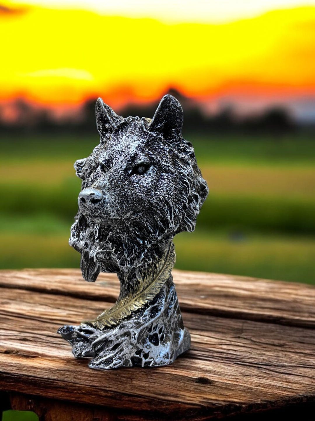 Wolf - Handmade Wolf Head Sculpture – Rustic Wildlife Decor - Etsy