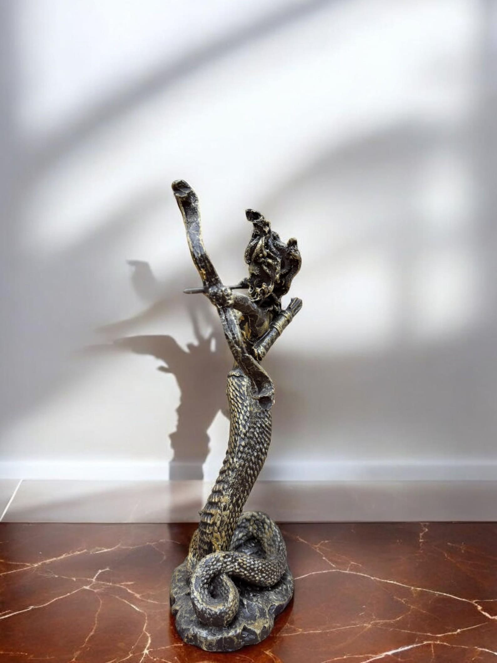 Handmade Medusa Statue – Snake-haired Gorgon Sculpture, Mythological ...