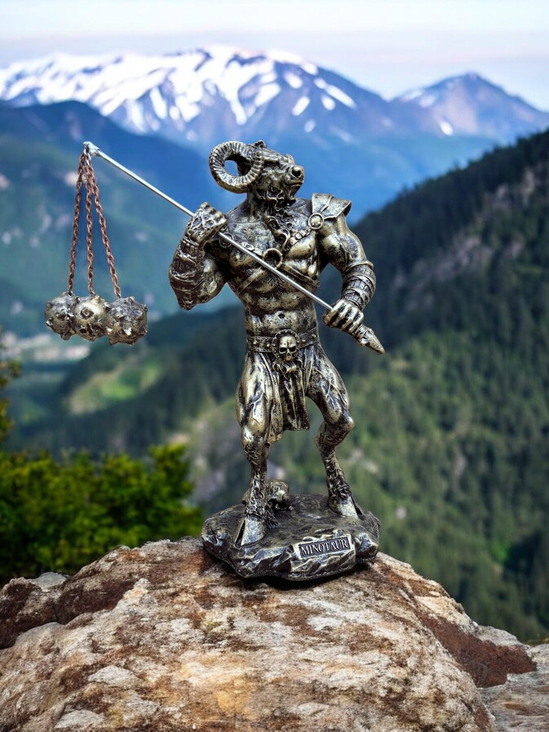 Minotaur Statue - Mythology Figure - Collectible Bull Man Sculpture - Etsy