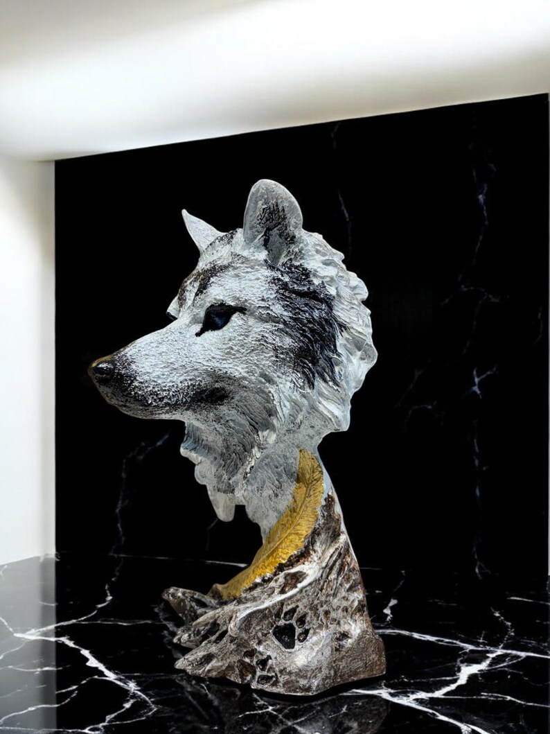 Wolf - Handmade Wolf Head Sculpture – Rustic Wildlife Decor - Etsy