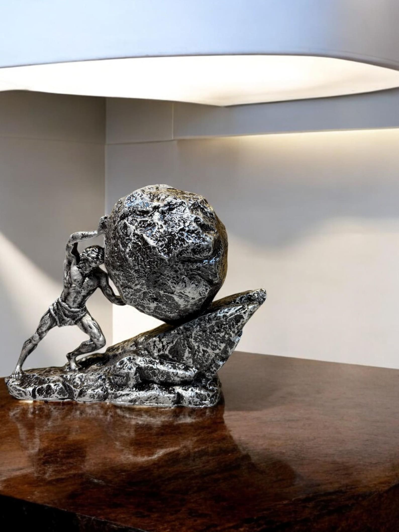 Sisyphus Statue Greek Mythology Decor Bronze Textured Art Piece Unique ...