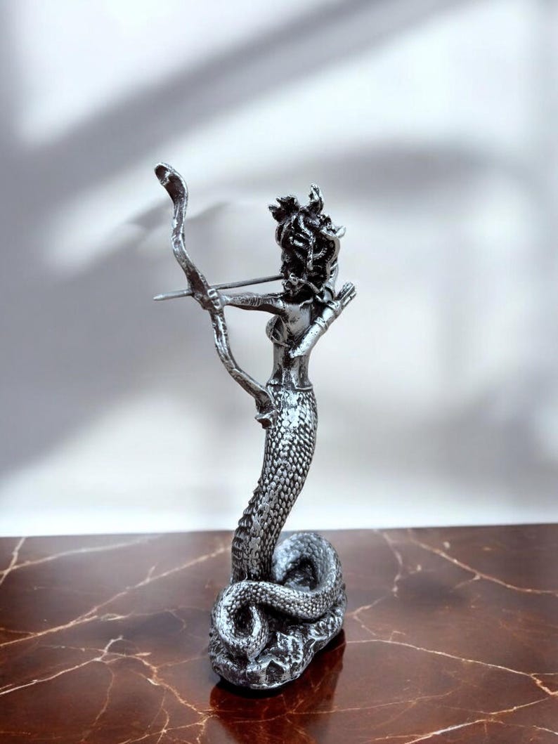 Handmade Medusa Statue – Snake-haired Gorgon Sculpture, Mythological ...