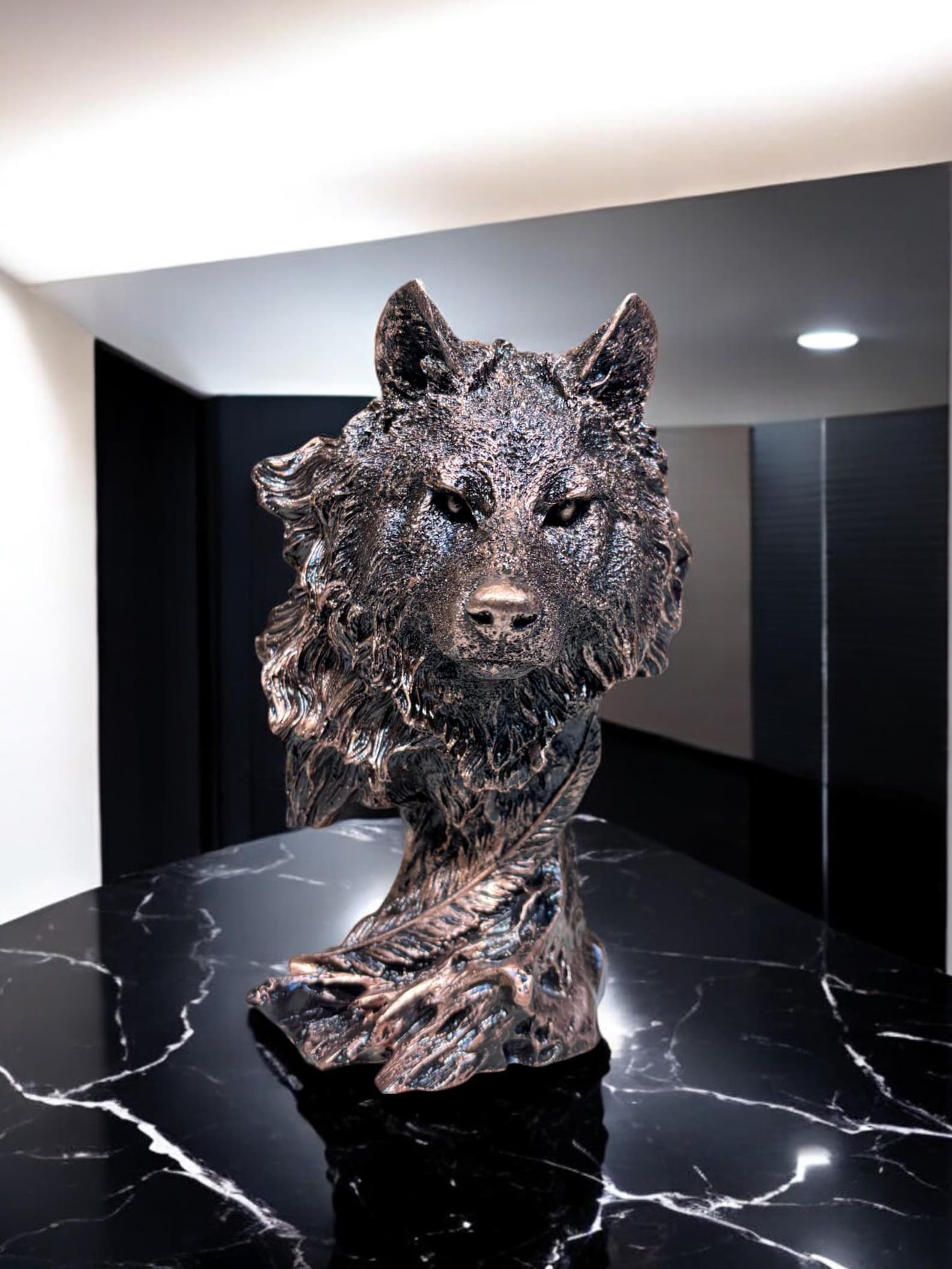 Wolf - Handmade Wolf Head Sculpture – Rustic Wildlife Decor - Etsy