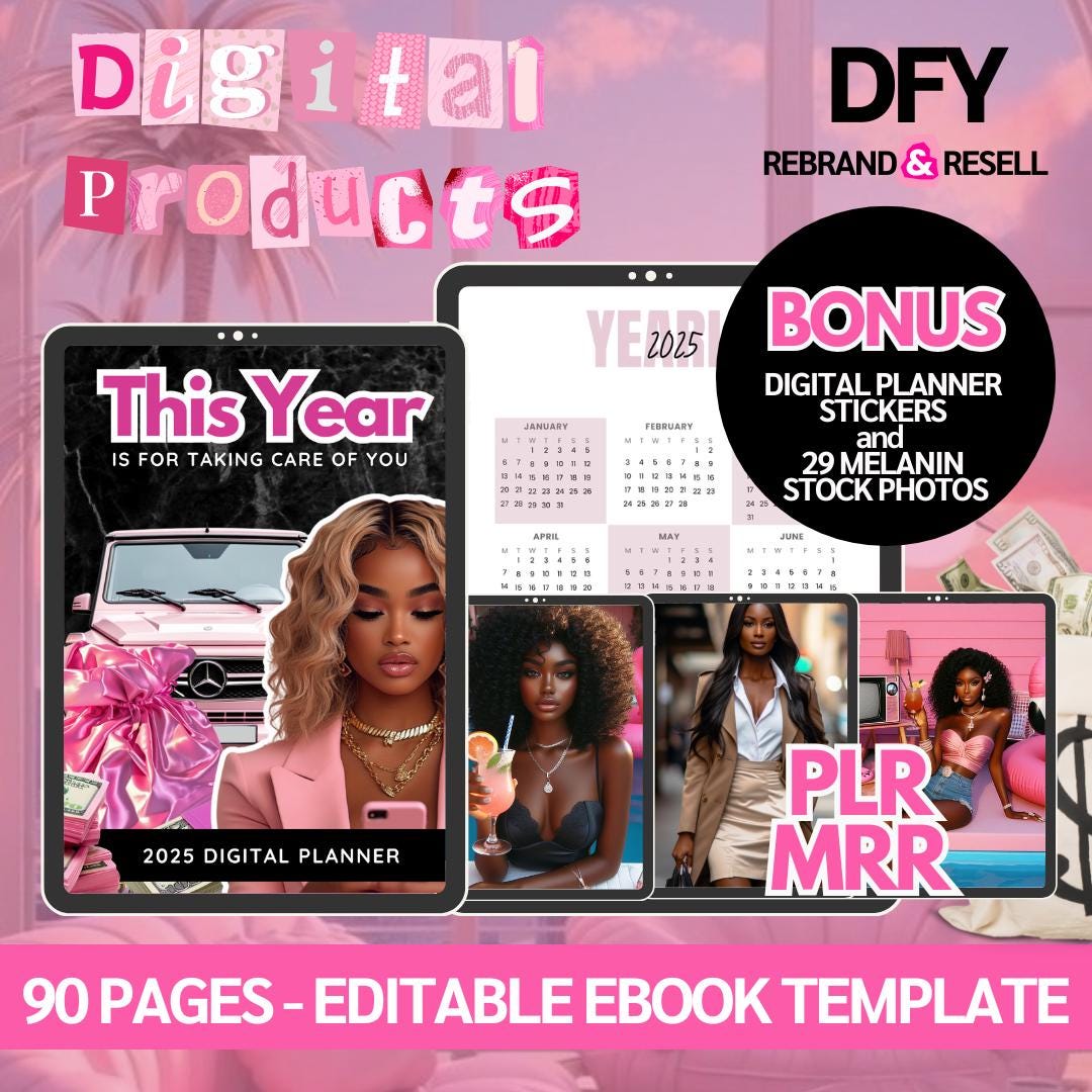 2025 Digital Planner | Black Girl Planner | PLR & MRR | Black Girl ...
