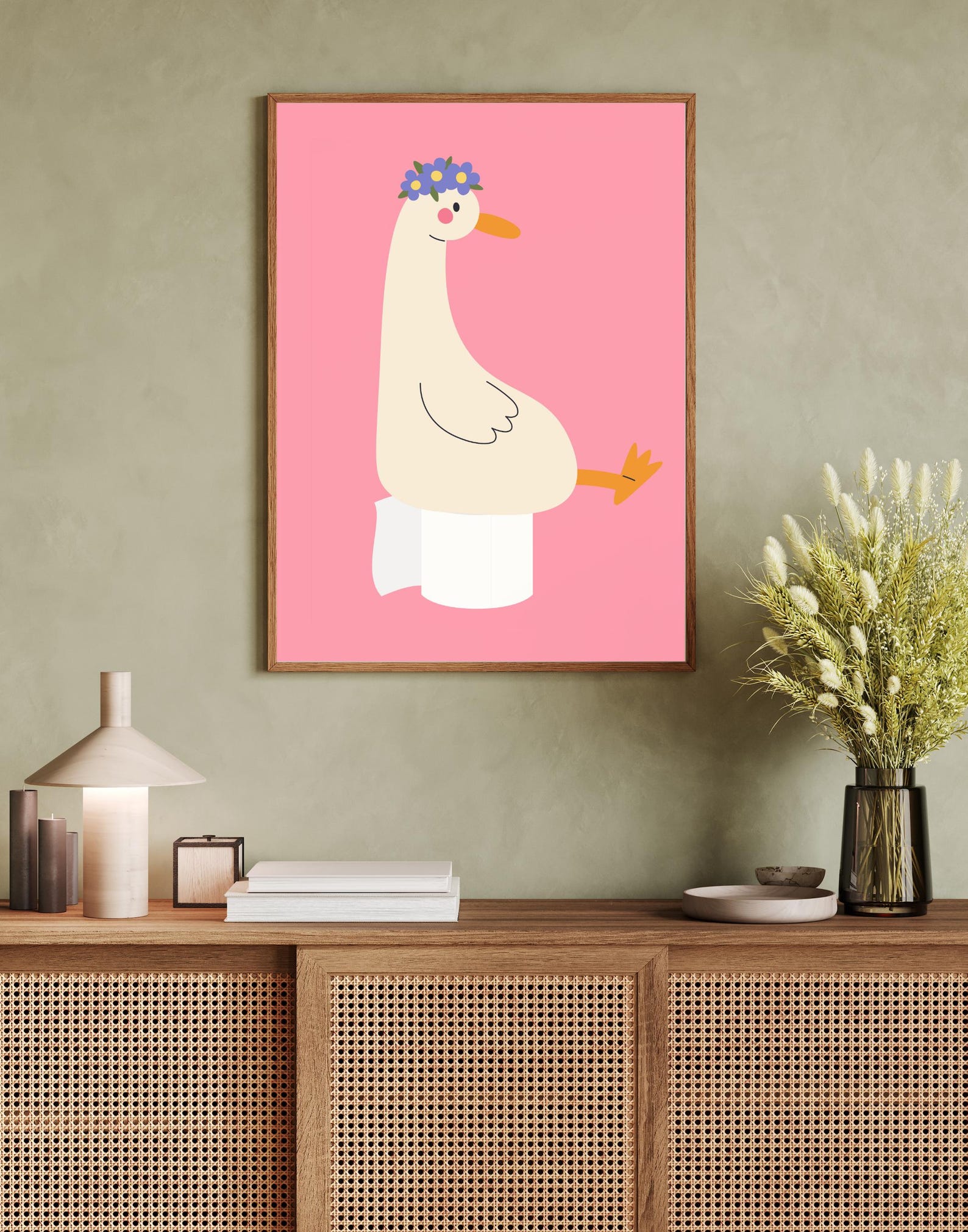 Silly Goose, Funny Bathroom Sign, Bathroom Wall Art, Toilet Print ...