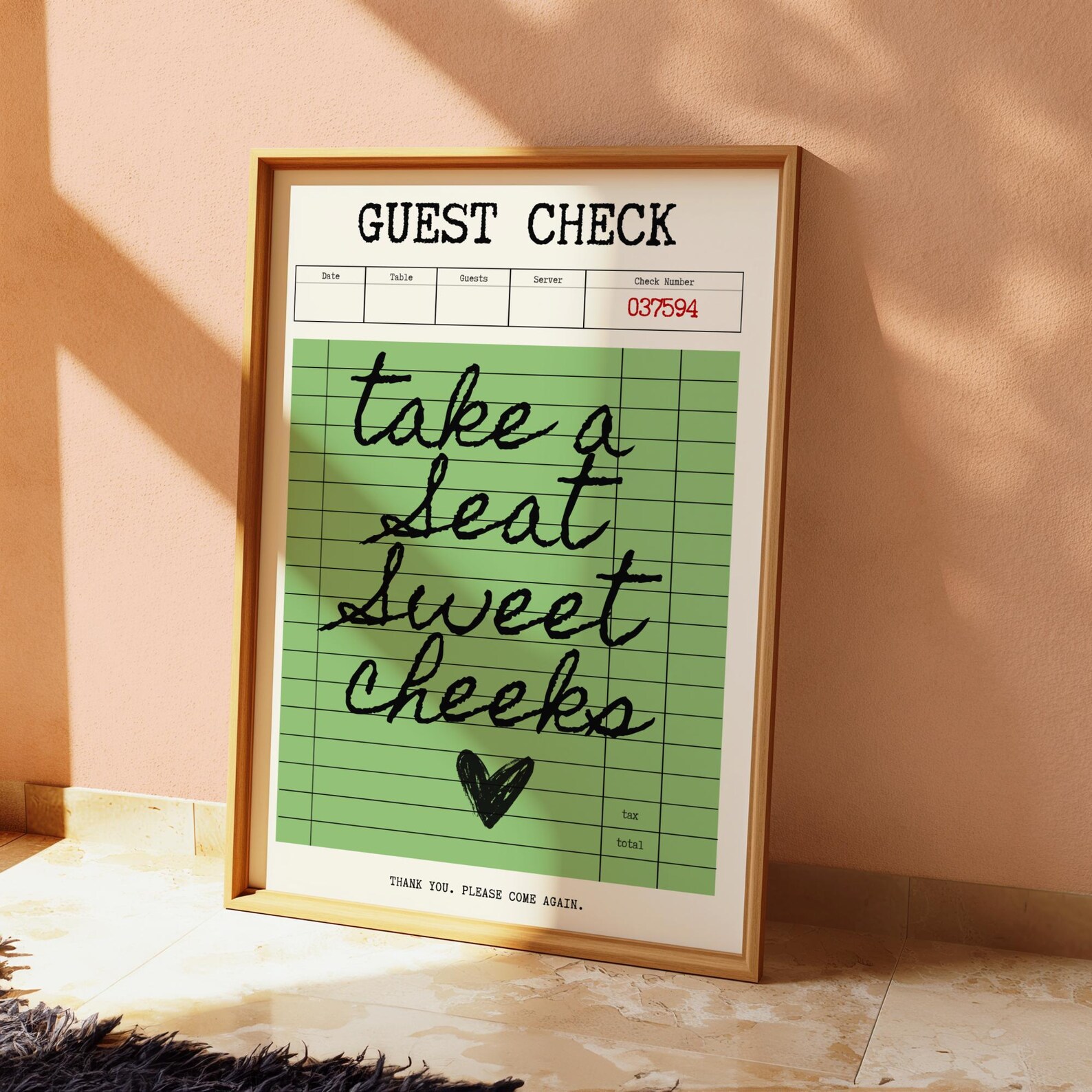 Sweet Cheeks Funny Bathroom Wall Art Guest Check Print Take A Seat ...