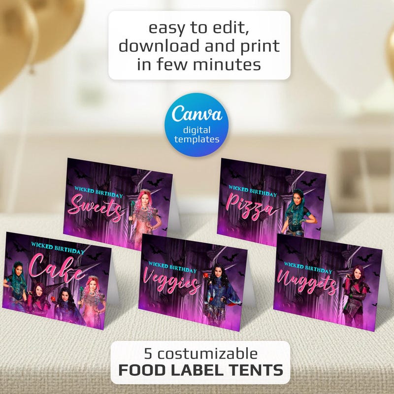 Descendants Printable Labels - Etsy