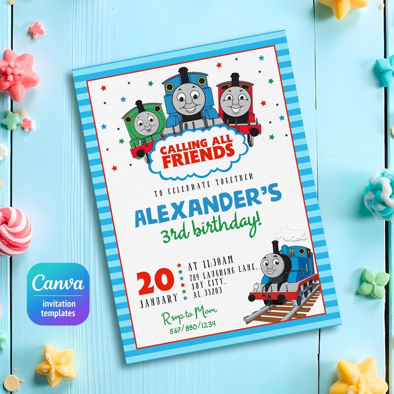 Thomas Invitation - Etsy