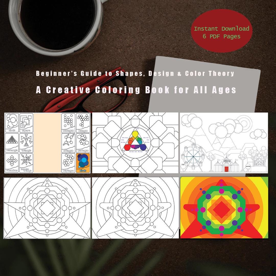 Beginner’s Guide to Shapes, Design & Color Theory – Coloring Book ...