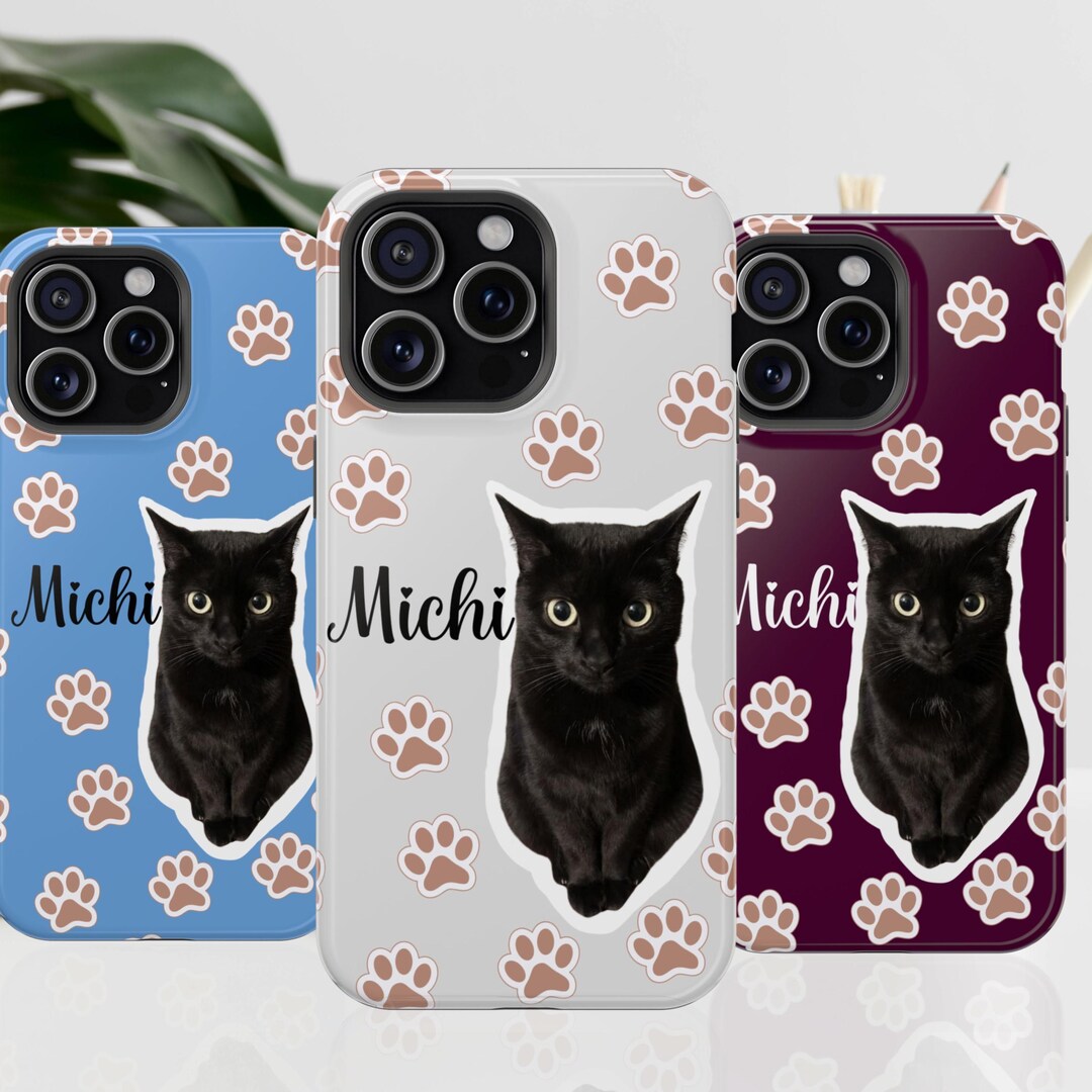 Custom Pet Phone Case Photo Personalized Magsafe Cat Face Phone Case ...