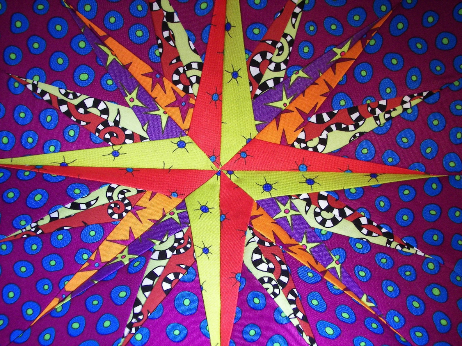 Mariner's Compass Paper Piecing Pattern, How to Quilting, Fat Quarter ...