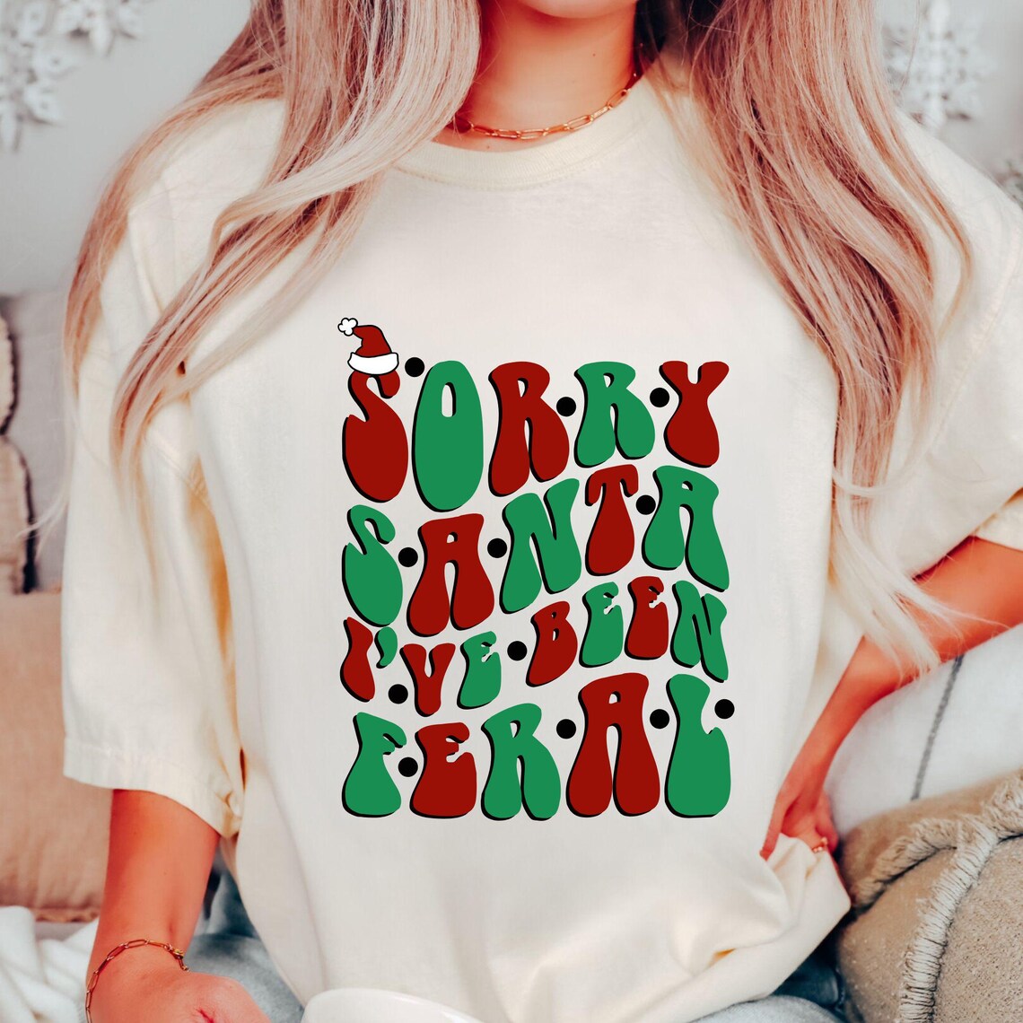 Funny Christmas SVG Bundle: Sorry Santa, Retro Holiday Quotes (digital ...