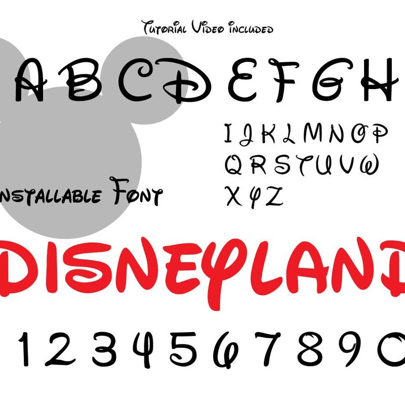 Disneyland Font - Etsy