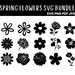 Spring Flower SVG Bundle: Floral Cut Files for Cricut (digital Download ...