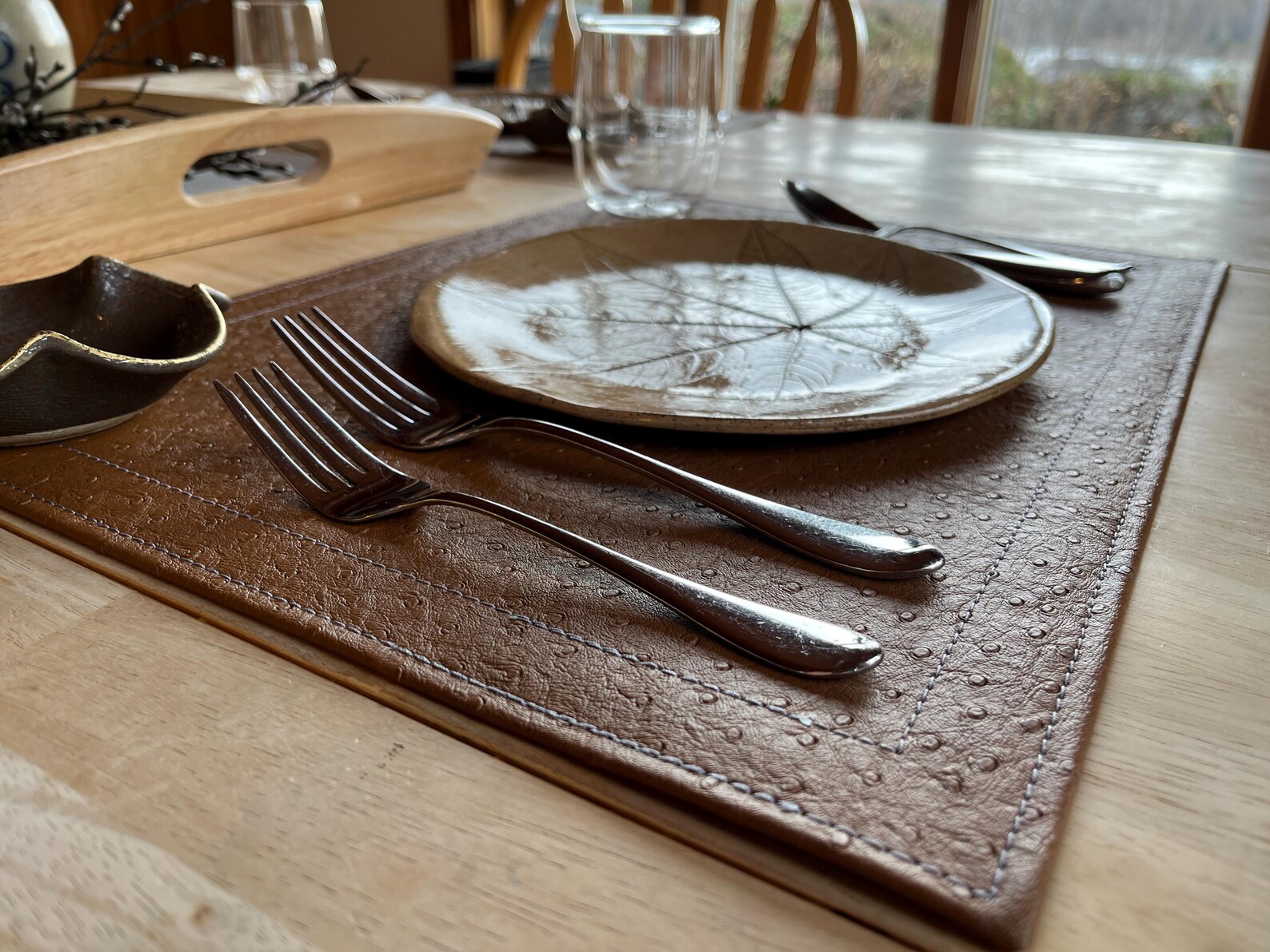 Faux Leather Table Placemats (14" X 18") – Handmade in Vermont ...