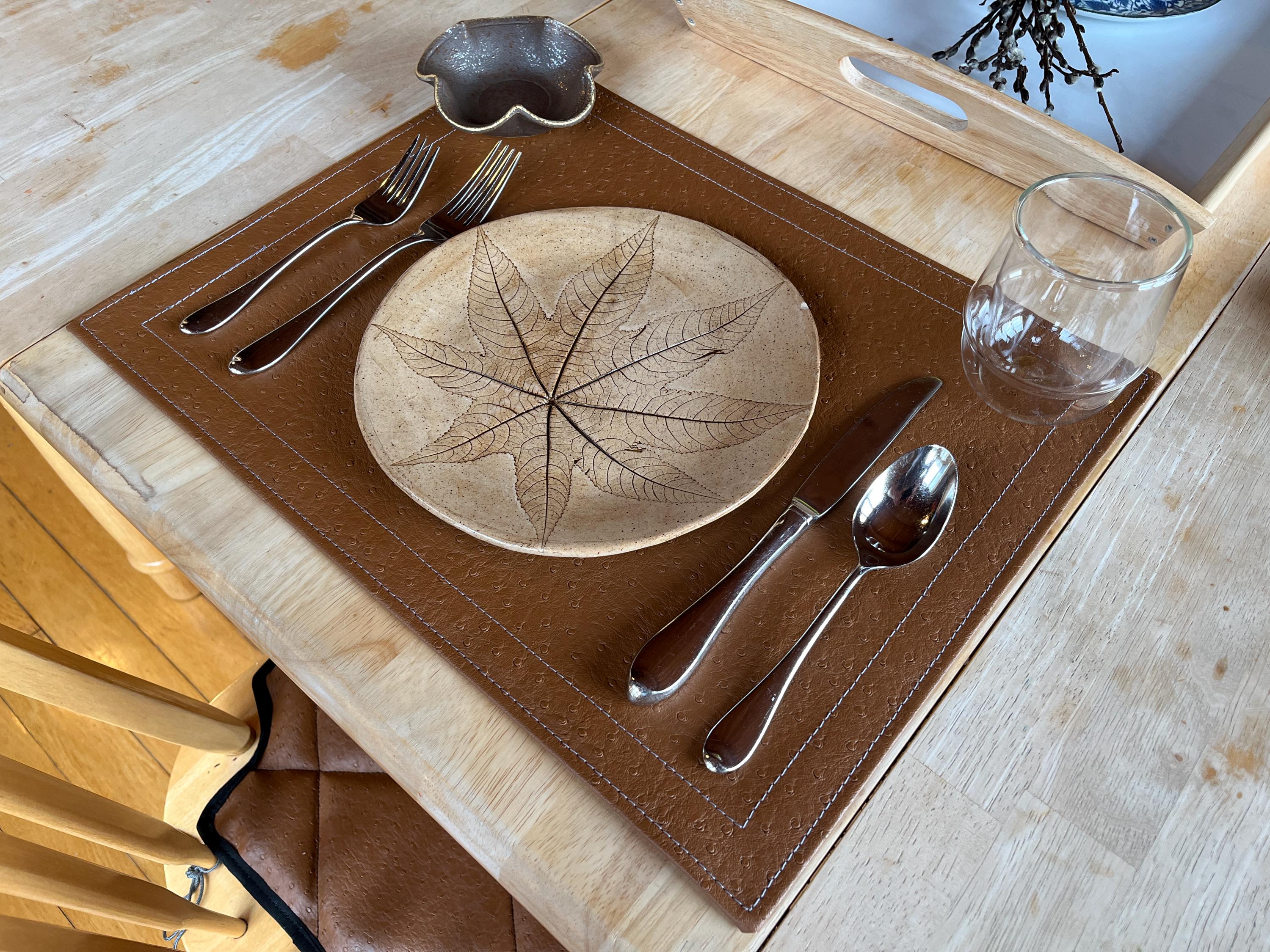 Faux Leather Table Placemats (14" X 18") – Handmade in Vermont ...