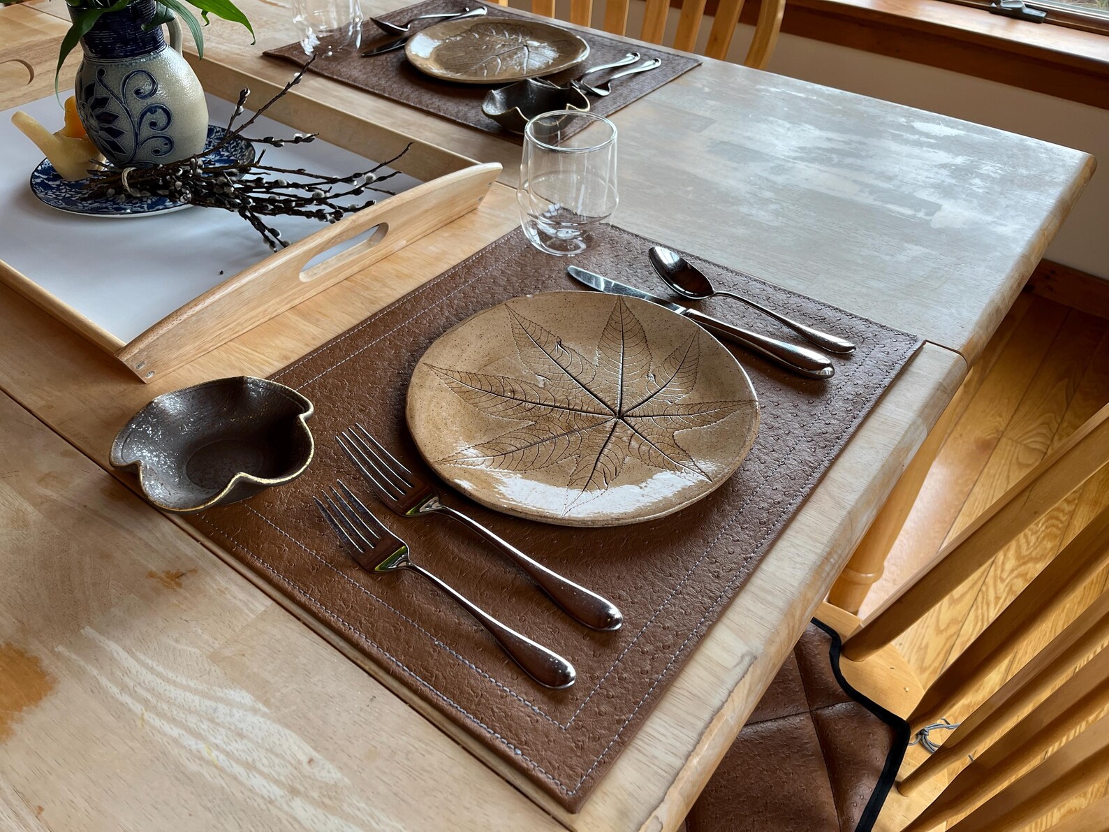 Faux Leather Table Placemats (14" X 18") – Handmade in Vermont ...