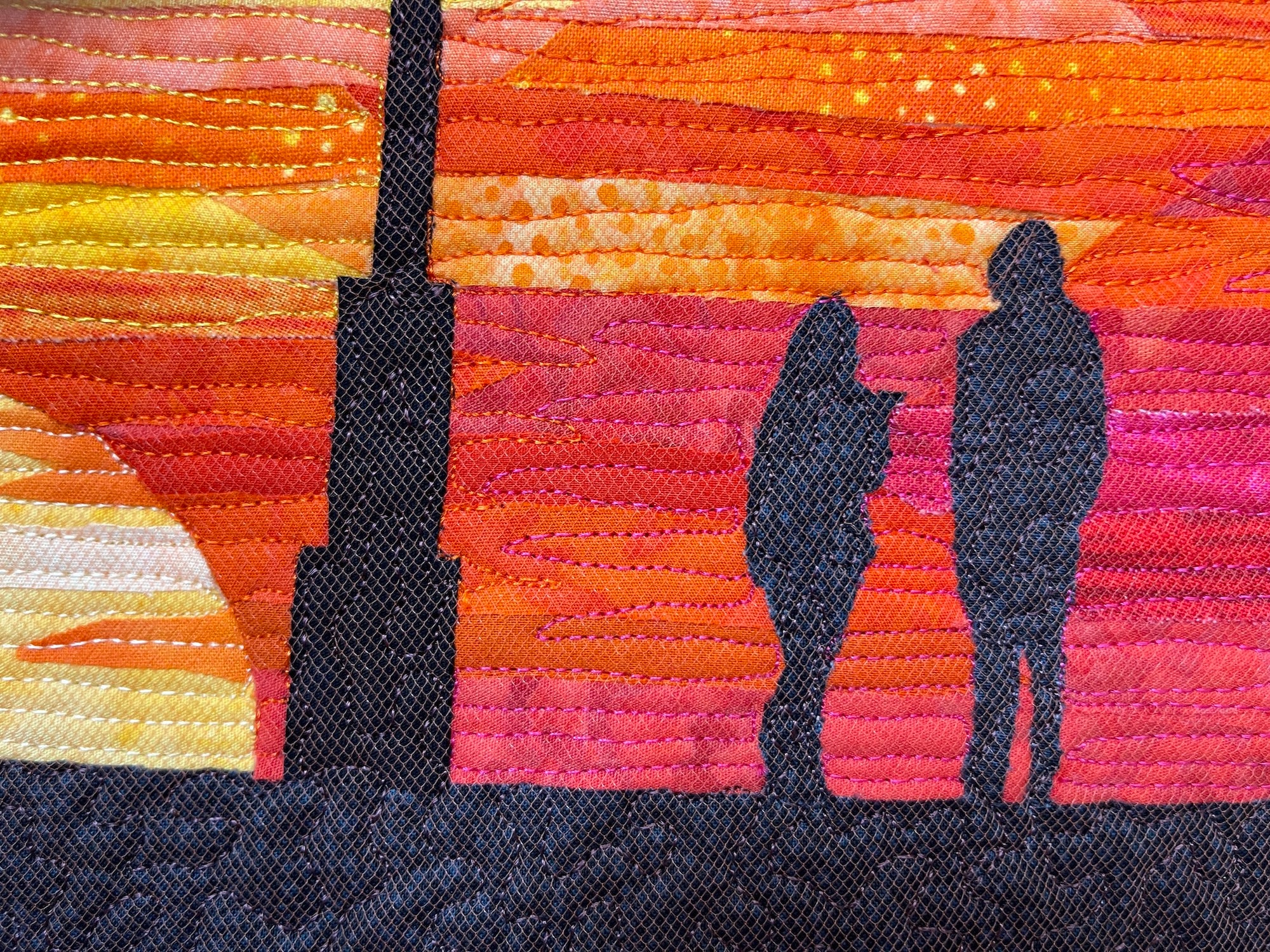South Haven Sunset Original Fiber Art by Lenore Crawford - Etsy