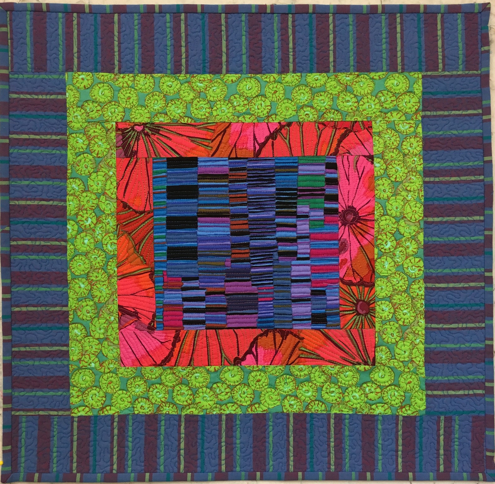 Fassett Squares III Original Fiber Art by Lenore Crawford - Etsy
