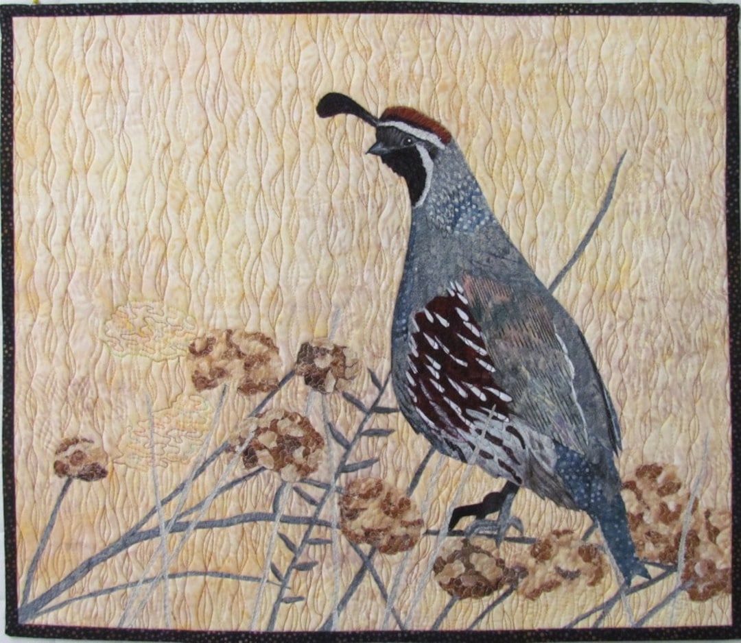 Quail Art Quilt Pattern by Lenore Crawford - Etsy