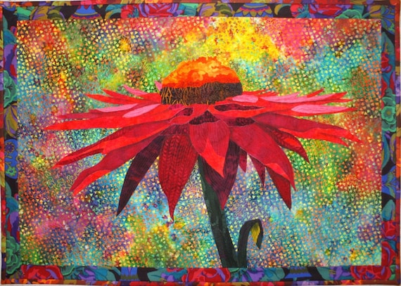 Cone Flower Applique Quilt Patterns Flower Power: Delicate Stitchers