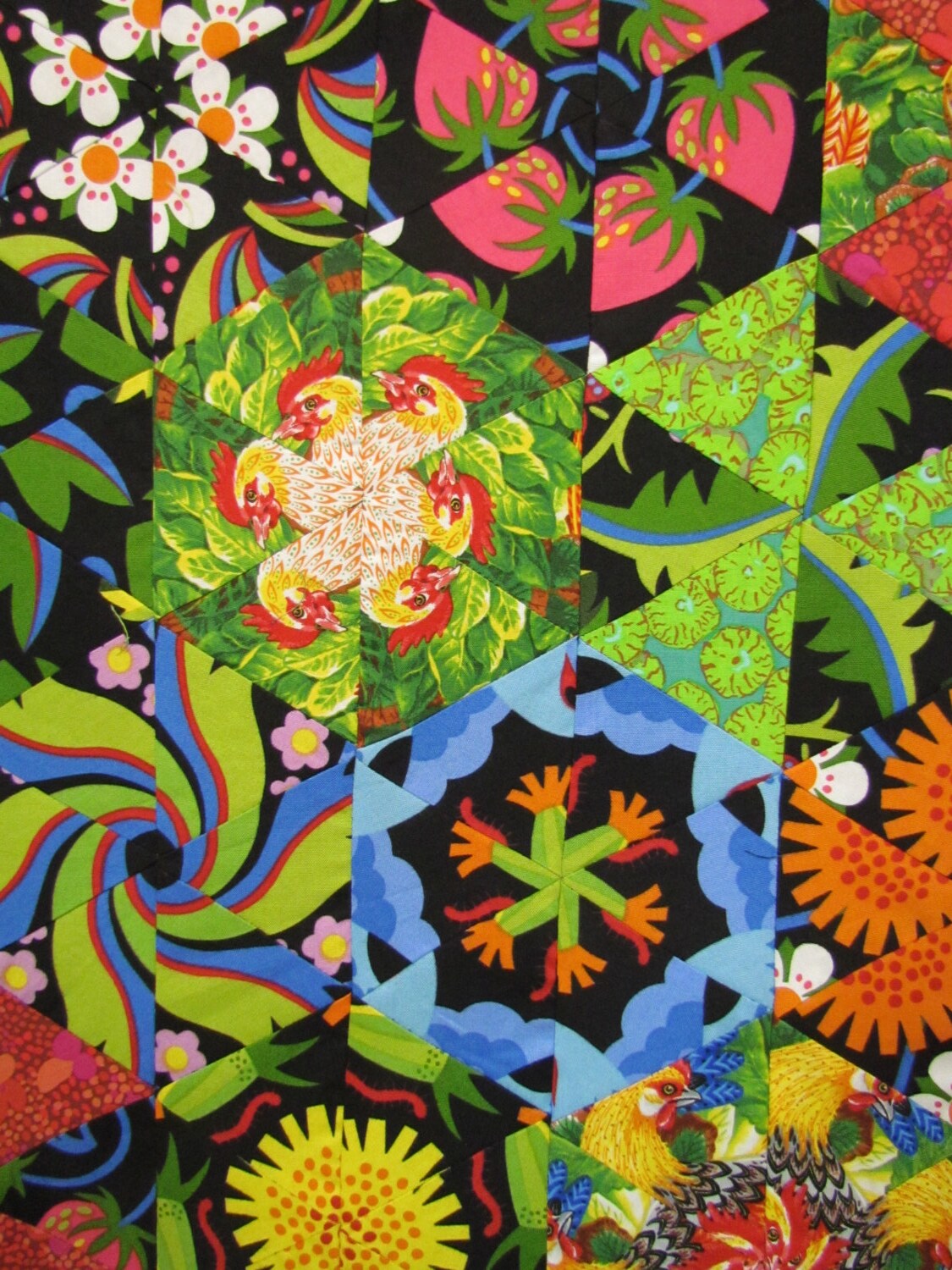 Red and Blue Stack N Whack Original Art Quilt by Lenore - Etsy