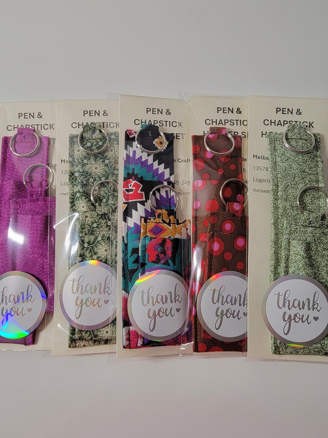 Pen Holder Chapstick Holder Keyring Set, Reusable Accessory Decorative ...