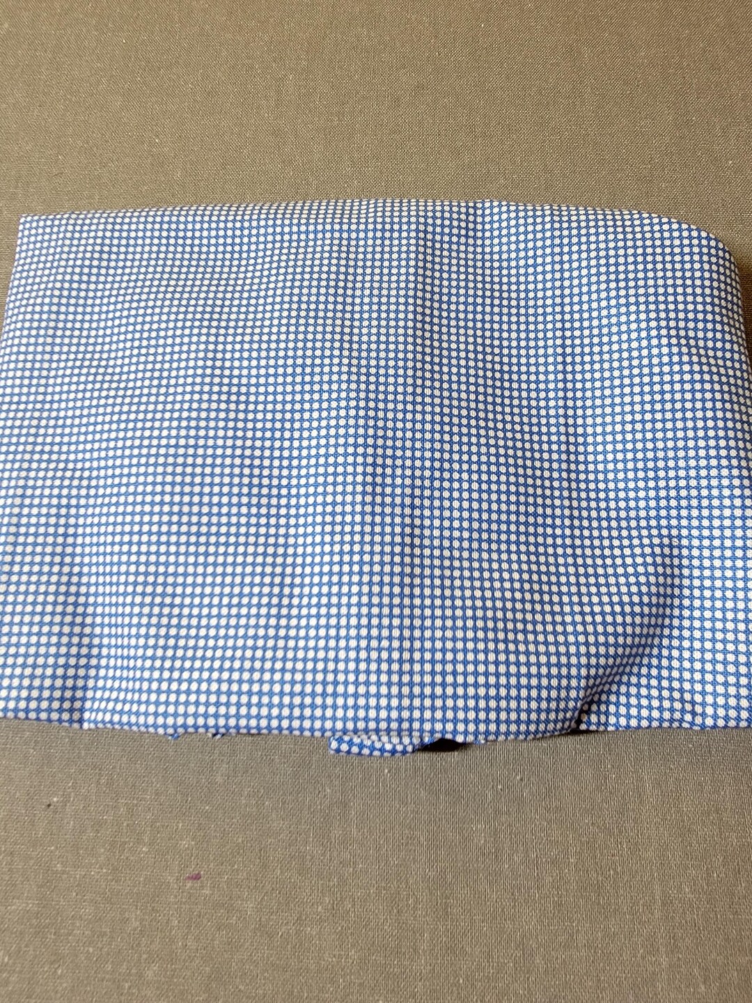 Fabric Plastic Bag Holders, Cotton, Super Tiny Blue and White Check ...