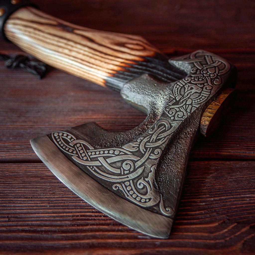 RAGNAR VIKING AXE Forged Camping Axe Personalized Gifts Viking Bearded ...