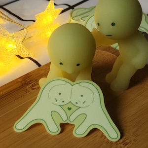 Smiski Die-cut Glitter Stickers | Waterproof Stickers, for Planner ...