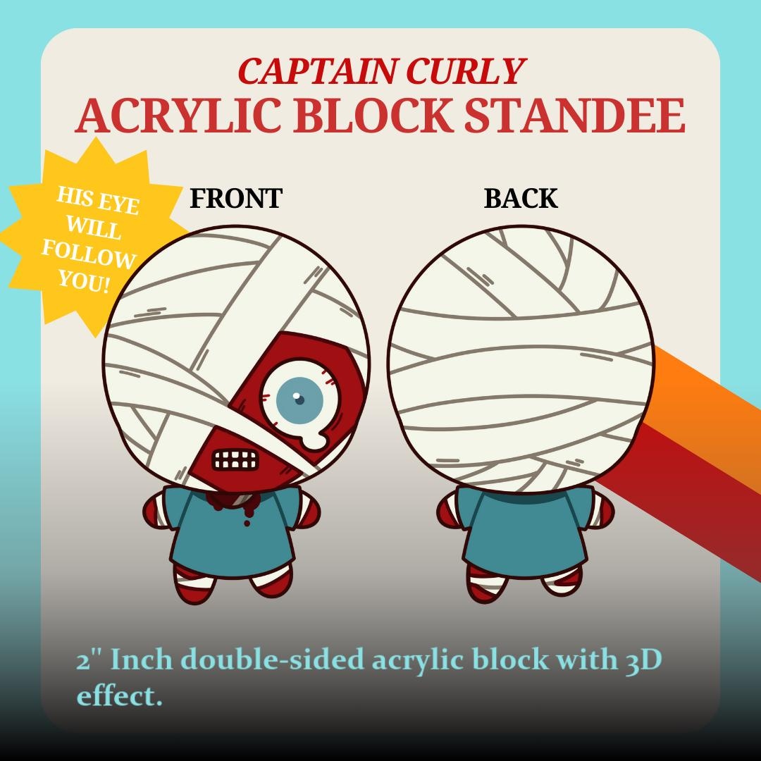 Mouthwashing: Captain Curly 3-D Effect Acrylic Block Standee - Etsy