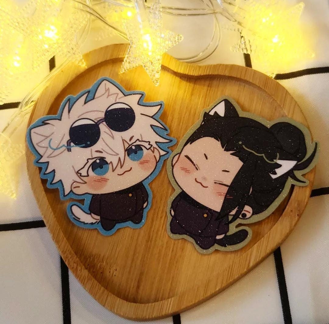 Satosugu Cat Die-cut Glitter Stickers | Jujutsu Kaisen | Gojo Satoru ...