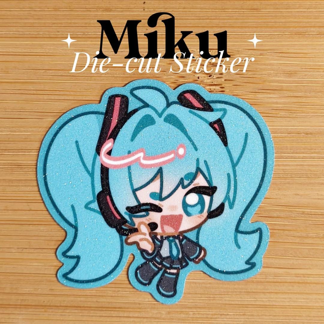 Hatsune Miku Die-cut Glitter Sticker | Vocaloid - Etsy Australia