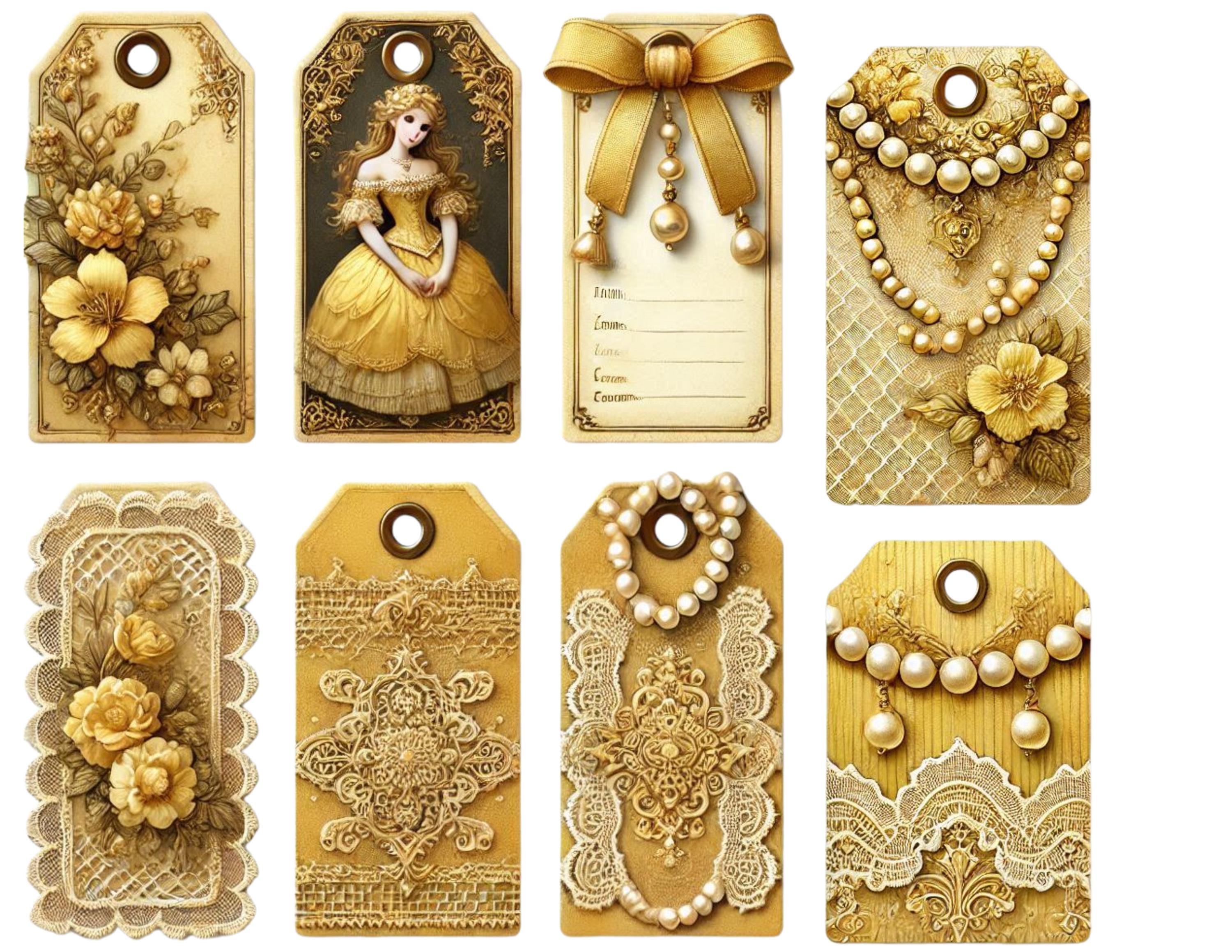 Elegant Journal Tags, Digital Printable, Variety of Colors and Sizes ...