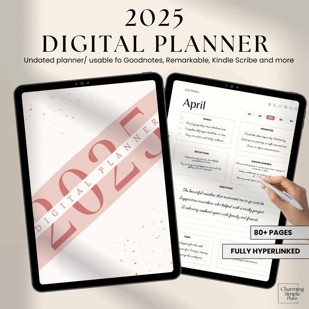 Undated Digital Life Planner - Goodnotes Planner -weekly Monthly ...