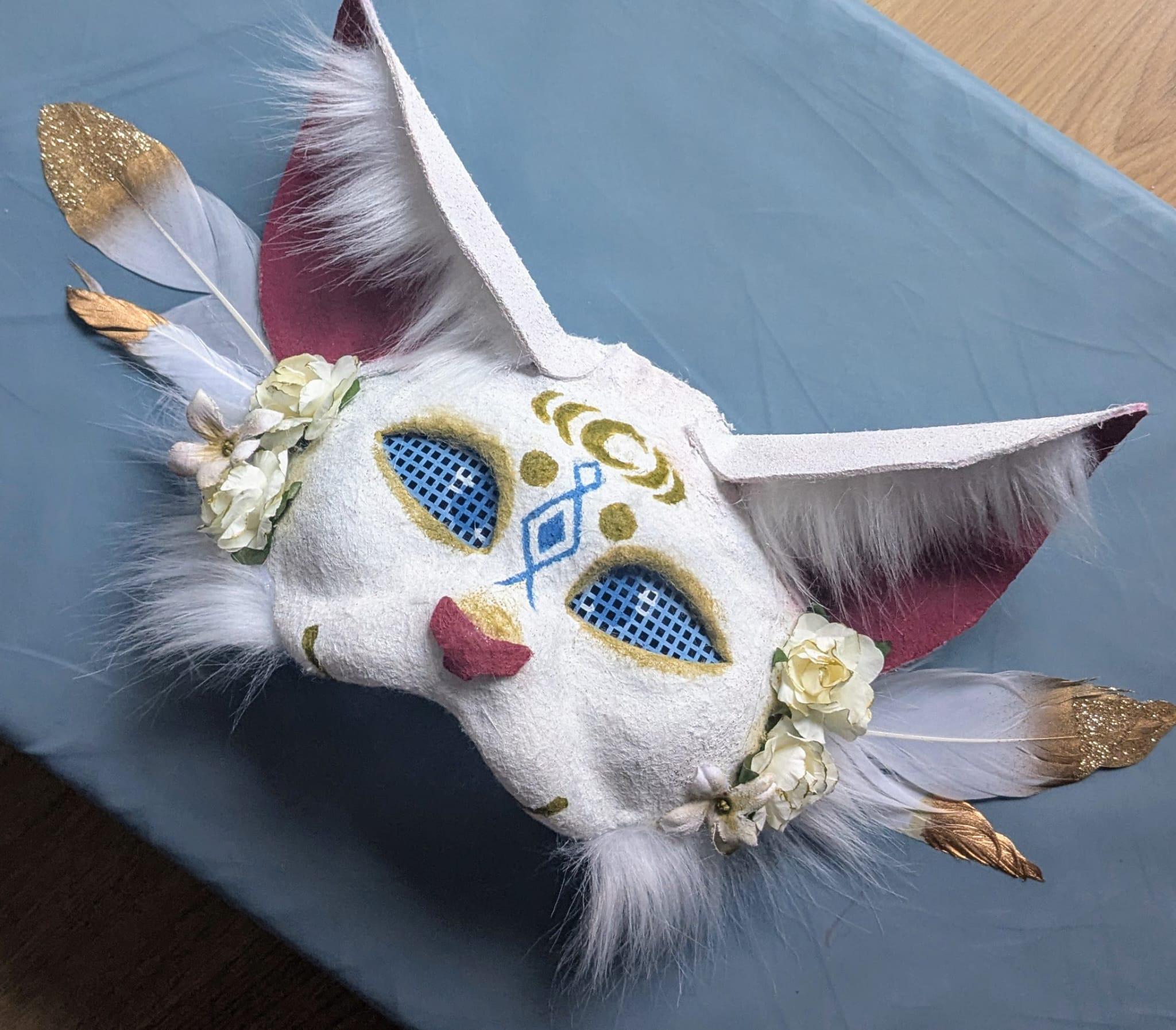White Angelic Cat Therian Mask! - Etsy