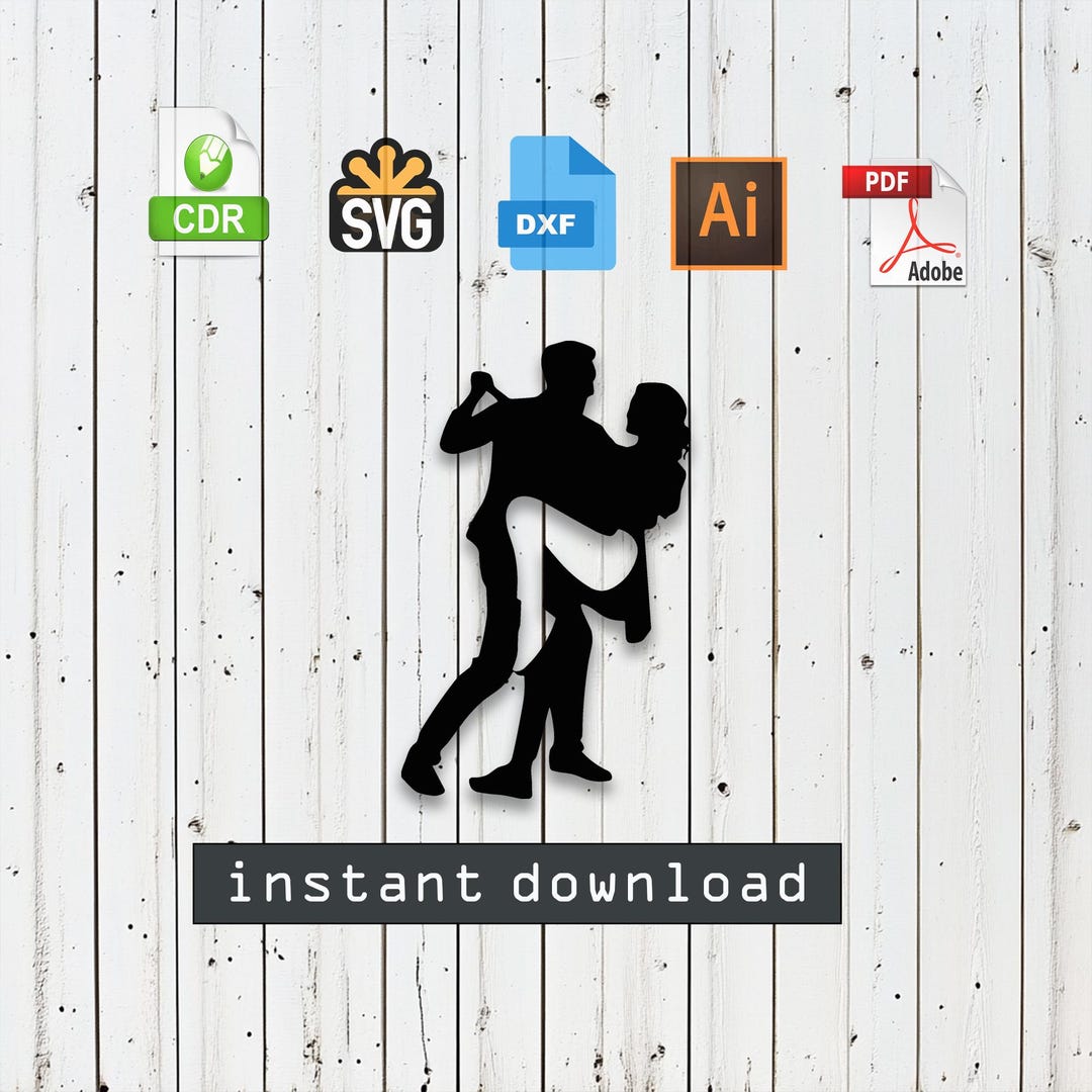 Dance, Salsa and Romantic Laser Cut Vector Design SVG, DXF, Ai, Pdf ...