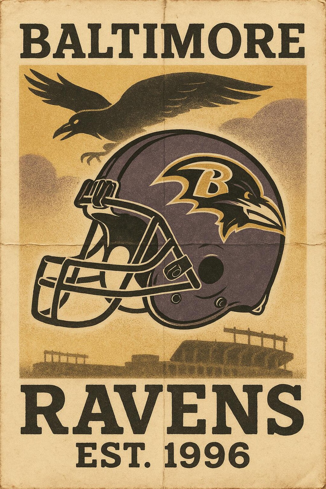 Baltimore Ravens Poster Set • Cyber Neon NFL Art (digital Download) - Etsy