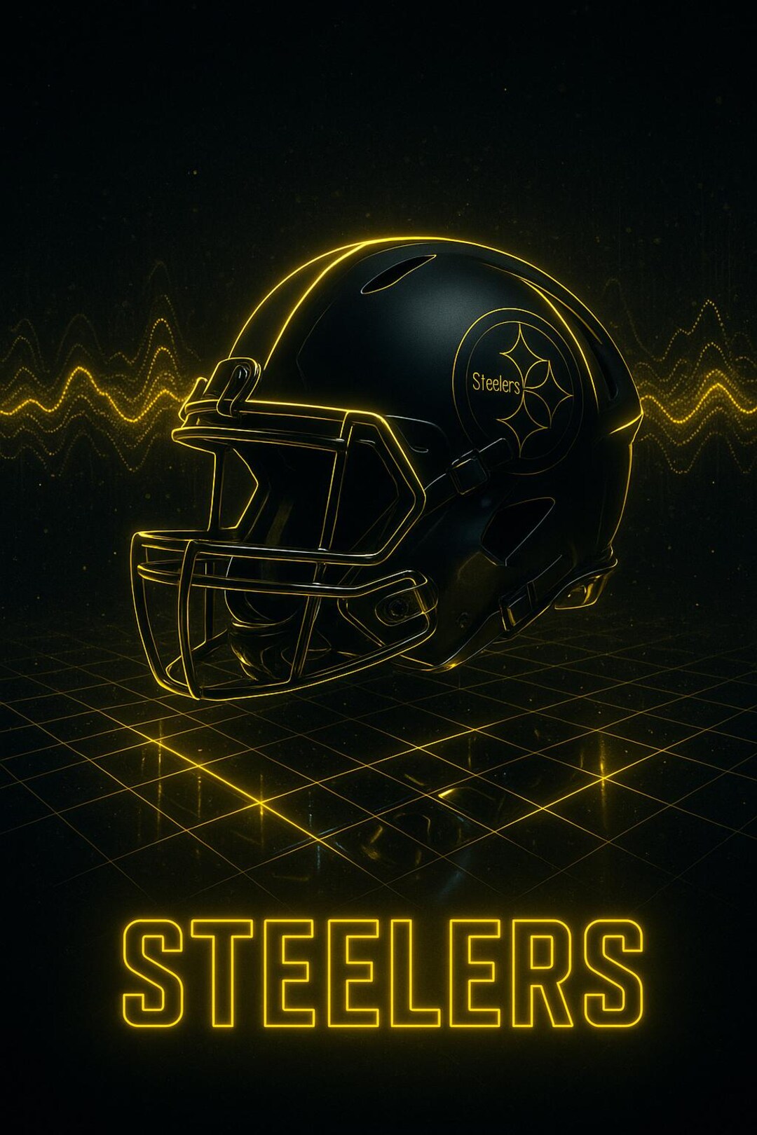 Pittsburgh Steelers Poster Set • Cyber Neon • Steel Warrior • Retro NFL ...